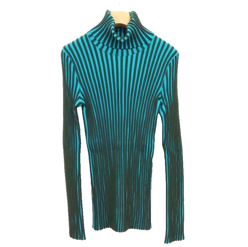 【中古】イッセイミヤケ ISSEY MIYAKE IM33KN515 リブニット プルオーバー セーター タートルネック 2 ダークグリーン ブルー レディース 【ベクトル 古着】 260306ブランドイッセイミヤケ ISSEY MIYAK...