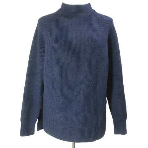 【中古】セオリーリュクス theory luxe 22AW DENEB BRIT ニット セーター プルオーバー ボトルネック 長袖 ウール 厚手 38 M相当 紺 ネイビー 2401705 /X レディース 【ベクトル 古着】 26042...