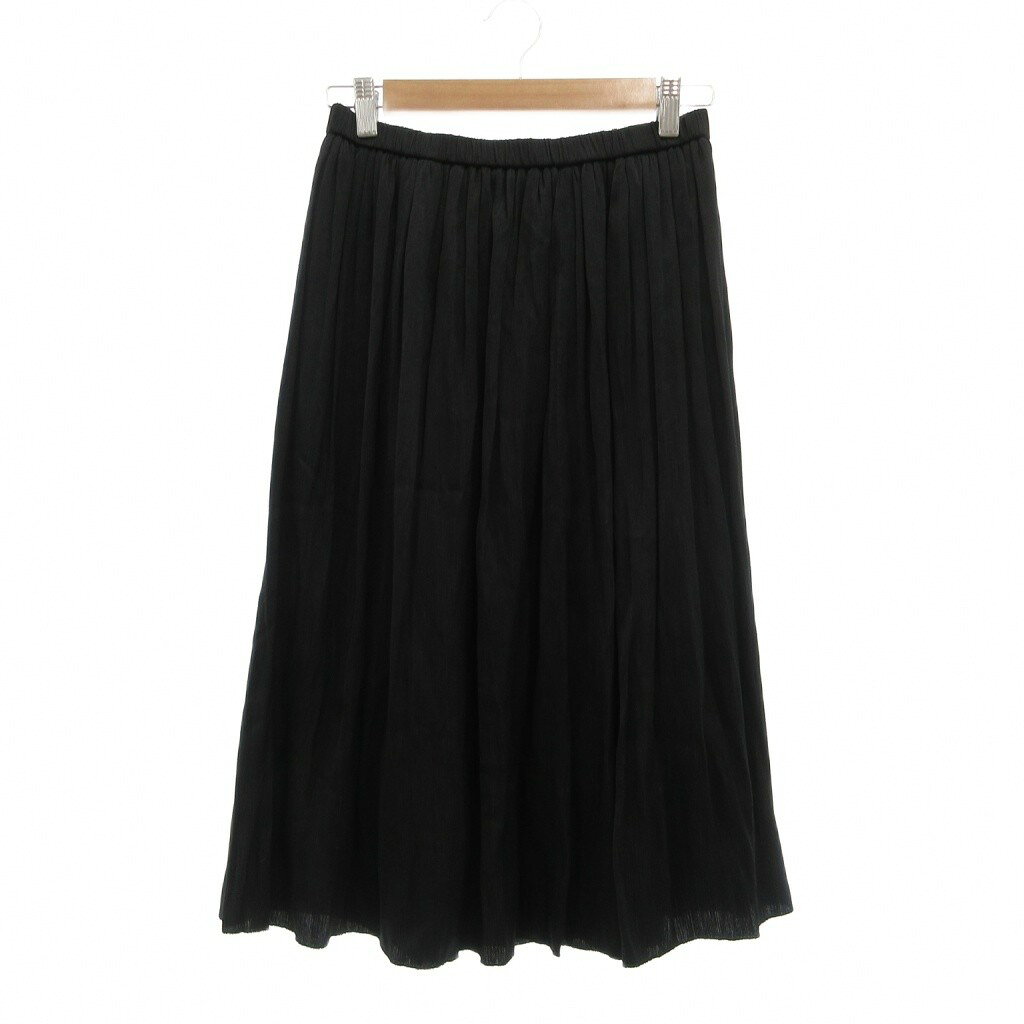 【中古】ユナイテッドアローズ UNITED ARROWS CLOSET STORY スカート 黒 ブラック ギャザーウエスト プリーツ ミディ丈 /SX レディース 【ベクトル 古着】 260527ブランドユナイテッドアローズ UNITED...