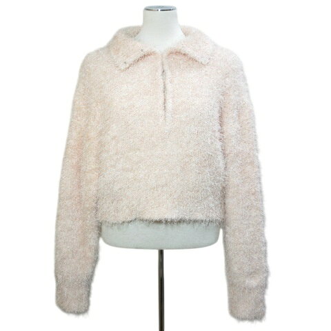 【中古】シールーム・リン Sea Room lynn 美品 ファンシーヤーンニット プルオーバー セーター 2wayカラー 長袖 ショート丈 厚手 フリーサイズ ピンク /X レディース 【ベクトル 古着】 260602ブランドシールーム・...