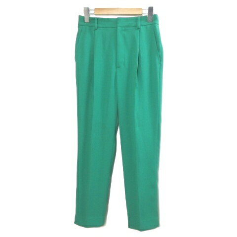 【中古】アルアバイル allureville 21SS カラーパンツ テーパード ワンタック 1 S相当 緑 グリーン 202120-12-210-71-010 /X レディース 【ベクトル 古着】 260704ブランドアルアバイル all...