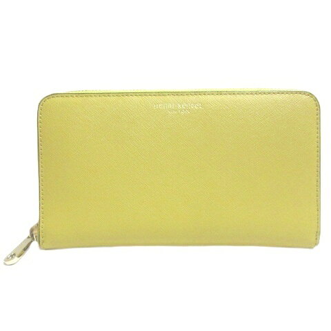 【中古】ヘンリベンデル HENRI BENDEL 長財布 サフィアーノレザー ラウンドジップ 小銭入れあり 黄 イエロー /X レディース 【ベクトル 古着】 260730実寸サイズヨコ：19.5cm　タテ：11cm　マチ：2cm　　素材サ...