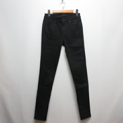 【中古】ユニクロ UNIQLO 美品 ウルトラストレッチ ジーンズ 27 黒 ブラック デニム パンツ レディース 【ベクトル 古着】 260122ブランドユニクロ UNIQLO表記サイズ27(68.5cm)実寸サイズウエスト：69cm　も...