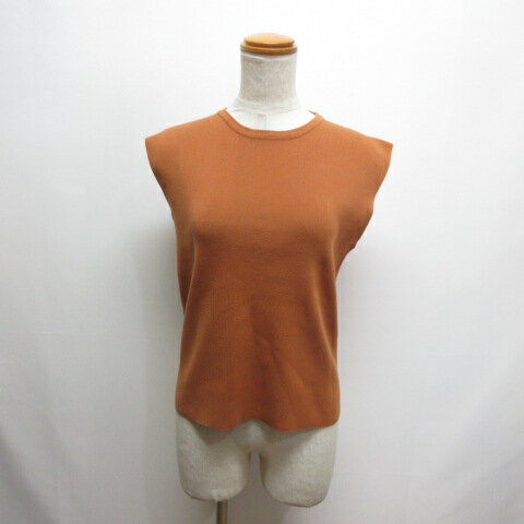 【中古】ルーニィ LOUNIE ノースリーブ ニット カットソー F 茶 ブラウン レディース 【ベクトル 古着】 260210ブランドルーニィ LOUNIE表記サイズF実寸サイズ身幅：42cm　総丈：53cm　　素材コットン100％色茶、...