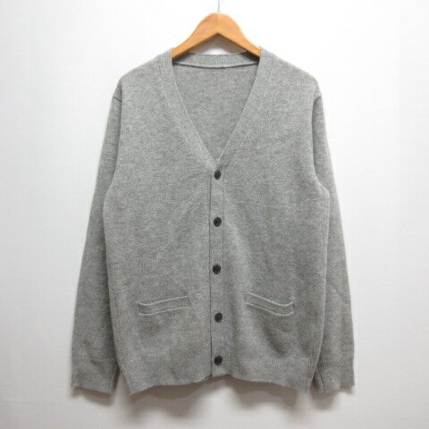 【中古】ユニクロ UNIQLO プレミアムラム Vネック カーディガン ニット グレー メンズ 【ベクトル 古着】 260305ブランドユニクロ UNIQLO表記サイズ不明実寸サイズ肩幅：42cm　身幅：50cm　着丈：66cm　袖丈：60...