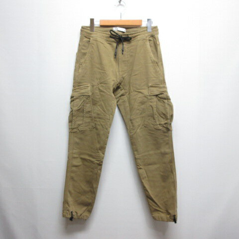 【中古】ザラ ZARA スウェット カーゴ ジョガー パンツ S ベージュ ウエストゴム 裾ドロスト レディース 【ベクトル 古着】 260619ブランドザラ ZARA表記サイズS実寸サイズウエスト：70-80cm　もも幅：23cm　裾幅：...