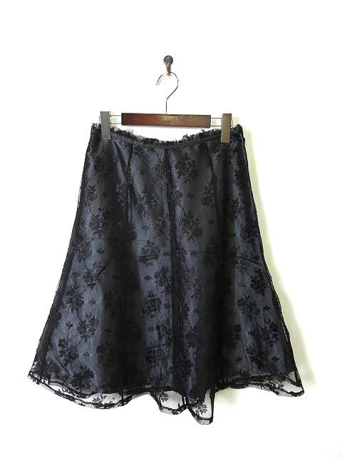 【中古】エイチ&エム H&M スカート フレア 総レース チュール 花柄 S 黒 ブラック 【ベクトル 古着】 200212 ベクトルプレミアム店ブランドエイチ&エム H&M表記サイズ34（Sサイズ位のサイズ感になります。）実寸サイズウエス...