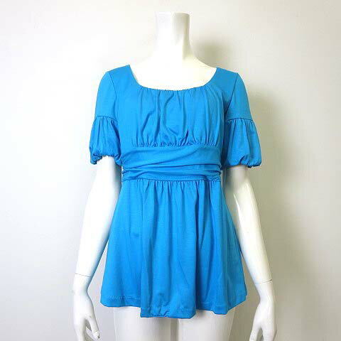 【中古】クードシャンス CdeC COUP DE CHANCE カットソー ペプラム プルオーバー バルーン袖 半袖 M 38 ターコイズブルー レディース 【ベクトル 古着】 220623ブランドクードシャンス CdeC COUP DE ...