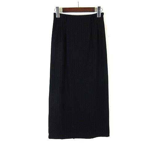 【中古】ジェラールダレル GERARD DAREL スカート タイト ロングスカート ストライプ柄 ウール ステッチ タック S 7 黒 ブラック グレー レディース 【ベクトル 古着】 251114ブランドジェラールダレル GERARD ...