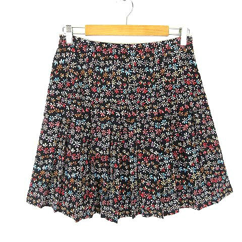 【中古】ジェラールダレル GERARD DAREL スカート プリーツ リバティ 小花柄 ひざ丈 L 11 黒 ブラック マルチカラー レディース 【ベクトル 古着】 260618ブランドジェラールダレル GERARD DAREL表記サイズ...