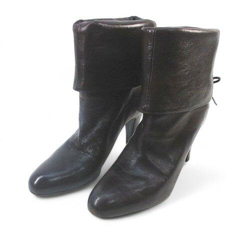 【中古】L' AUTRE CHOSE ロートレショーズ ショートブーツ レースアップ 36 ブラウン 茶系 レザー イタリア製 レディース 【ベクトル 古着】 251014表記サイズ36実寸サイズ筒周り：32cm　筒高：13cm　ヒールの高...