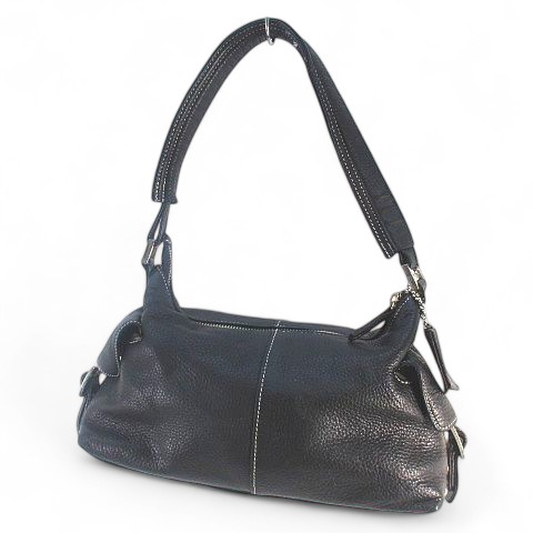 【中古】VIA DEMIZON DOUX ビアデミゾン ドゥ ショルダーバッグ ブラック 黒系 レザー レディース 【ベクトル 古着】 251101実寸サイズヨコ：26cm　タテ：15cm　マチ：8cm　ショルダーの長さ：45cm　　素材レ...