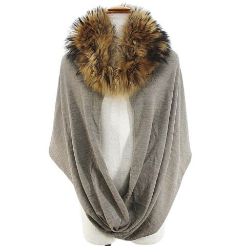 【中古】マーレンダム MARLENEDAM ニット ストール スヌード マフラー 茶系 ブラウン ラクーンファー ウール レディース 【ベクトル 古着】 251201ブランドマーレンダム MARLENEDAM実寸サイズ着丈 約50cm　身幅...