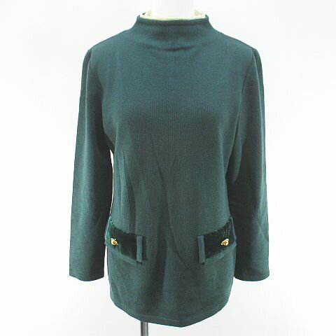 【中古】バリー BALLY 長袖 ニット セーター 絹 シルク 42 緑系 グリーン イタリア製 毛 ウール 無地 レディース 【ベクトル 古着】 251230ブランドバリー BALLY表記サイズ42実寸サイズ肩幅：36cm　身幅：48cm...