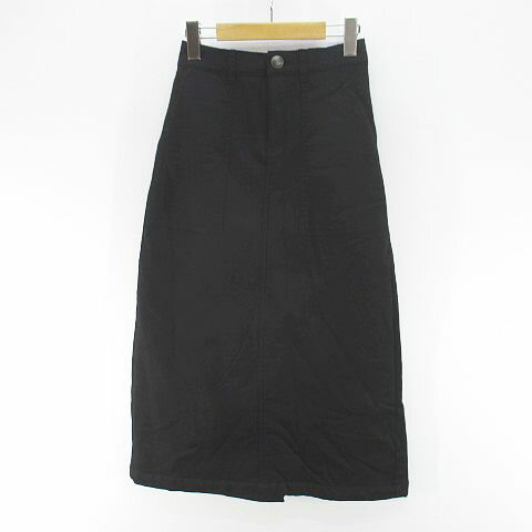 【中古】未使用品 ズーティーデシュセット zootie des sucettes ロング丈 タイトスカート スカート M 黒系 ブラック スリット 裏起毛 無地 レディース 【ベクトル 古着】 251211表記サイズM実寸サイズウエスト：6...