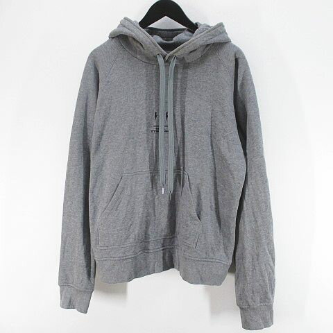 【中古】ニールバレット Neil Barrett ライトニングボルト スウェット パーカー S 灰系 グレー プリント リブ イタリア製 メンズ 【ベクトル 古着】 251227ブランドニールバレット Neil Barrett表記サイズS実...