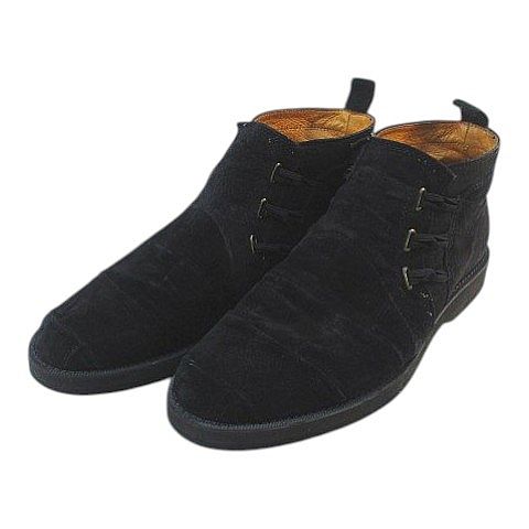 【中古】CRESCENT GREEN クレセントグリーン アンクルブーツ 6.5 ブラック 黒系 スエード メンズ 【ベクトル 古着】 260131表記サイズ6.5実寸サイズ最大幅：10cm　アウトソール：28cm　　素材スエード 色ブラッ...