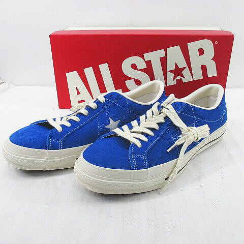 【中古】コンバース CONVERSE 50TH ANIVERSARY ONE STAR J ローカットスニーカー 26.5cm ブルー スエード メンズ 【ベクトル 古着】 260217ブランドコンバース CONVERSE表記サイズ26.5...