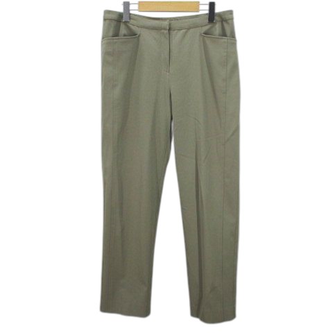 【中古】ルイテミス LUITHEMIS ロング パンツ 44 カーキ ストレッチ 紐 ゴム レディース 【ベクトル 古着】 260329表記サイズ44実寸サイズウエスト：80cm　もも幅：28cm　裾幅：19cm　股上：26cm　股下：66...