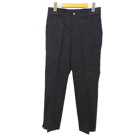 【中古】Karen Heart カレンハート クロップドパンツ 11 黒系 ブラック センタープレス レース ストレッチ レディース 【ベクトル 古着】 260420表記サイズ11実寸サイズウエスト：76cm　もも幅：23cm　裾幅：20c...