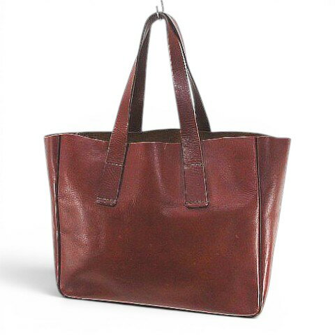 【中古】トートバッグ ブラウン 茶系 レザー 革製 バッグ メンズ レディース 【ベクトル 古着】 260502実寸サイズ持ち手の長さ：42cm　ヨコ：30cm　タテ：25cm　マチ：11cm　　素材レザー色ブラウン 茶系（画像参照）仕様オ...