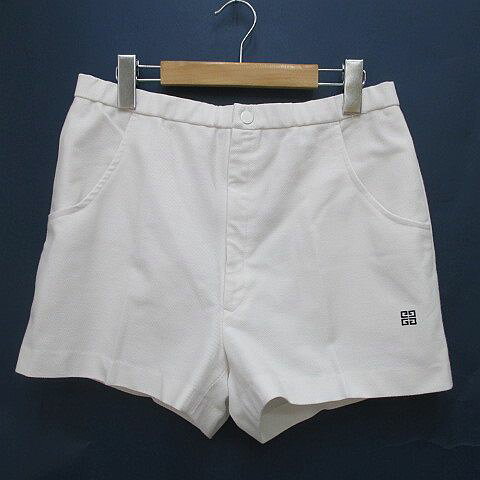 【中古】ジバンシィ GIVENCHY ACTIVE SPORTS スポーツウェア テニス ショートパンツ 84 白系 ホワイト ジップフライ ロゴ 刺繍 メンズ 【ベクトル 古着】 260514ブランドジバンシィ GIVENCHY表記サイズ...