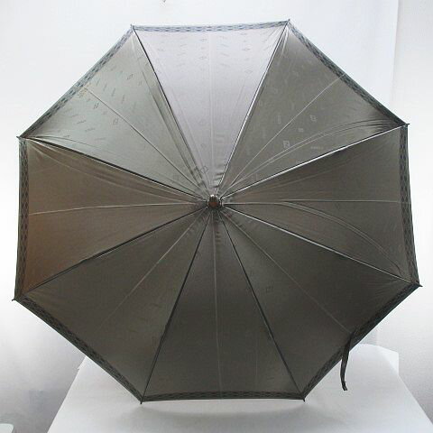 【中古】フェンディ FENDI 長傘 雨傘 グレー系 ロゴ 総柄 手動式 カバー付 日本製 ファッション小物 メンズ 【ベクトル 古着】 260626ブランドフェンディ FENDI実寸サイズ親骨の長さ：65cm　全長 95cm　素材ポリエス...