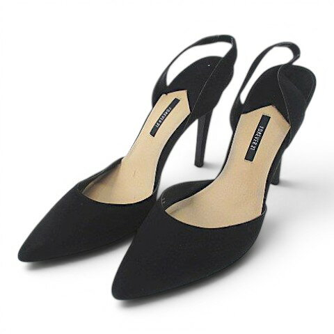 【中古】フォーエバー21 FOREVER21 パンプス バックストラップ ハイヒール 25.5cm ブラック 黒系 スエード 調 レディース 【ベクトル 古着】 260707ブランドフォーエバー21 FOREVER21表記サイズ25.5cm...