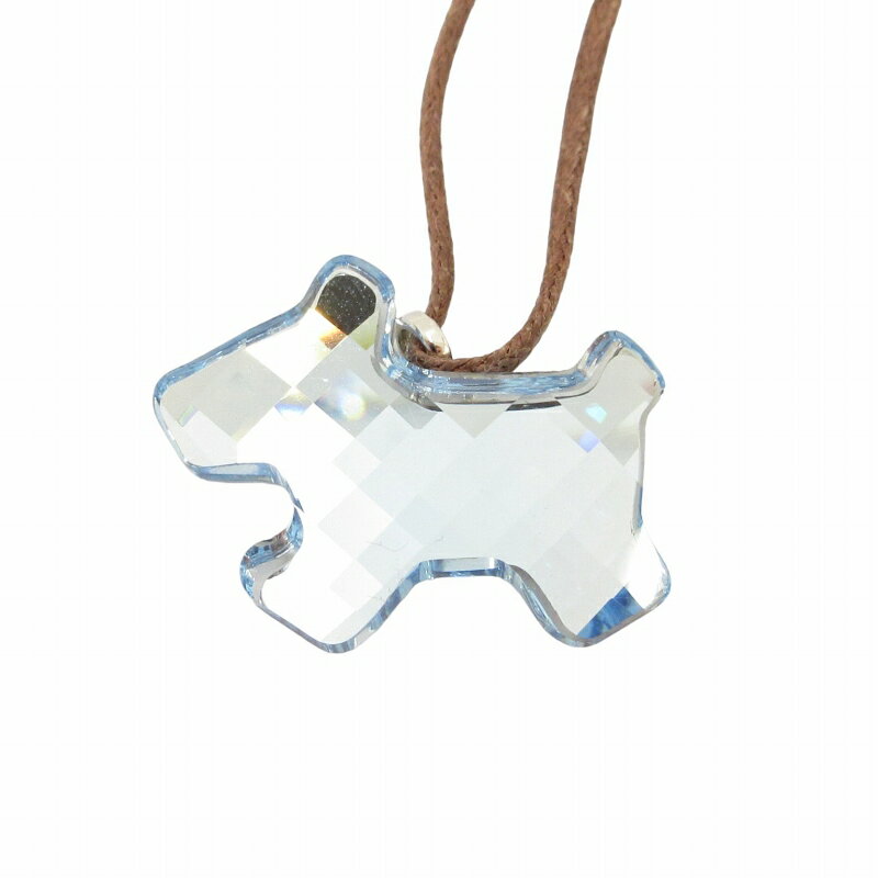 【中古】スワロフスキー SWAROVSKI ネックレス ドッグペンダント アクセサリー 青 ブルー /FF 0826 ■GY18 レディース 【ベクトル 古着】 240826ブランドスワロフスキー SWAROVSKI実寸サイズチェーンの長さ...
