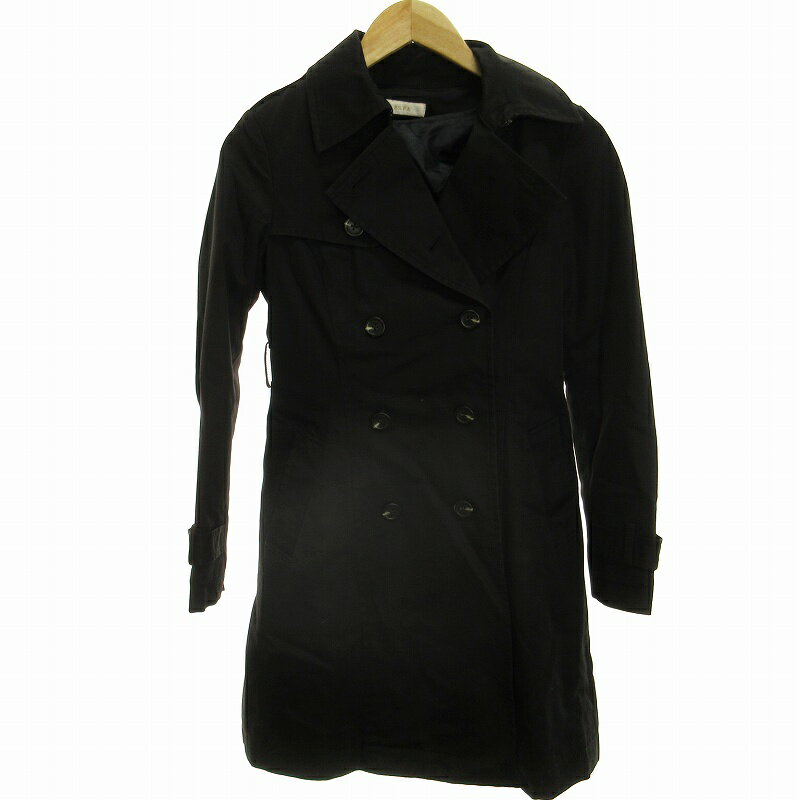 【中古】パーフェクトスーツファクトリー P.S.FA トレンチコート ライナー付き 5AR XS 黒 ブラック 30-113CO /SQ レディース 【ベクトル 古着】 240827ブランドパーフェクトスーツファクトリー P.S.FA表記サ...