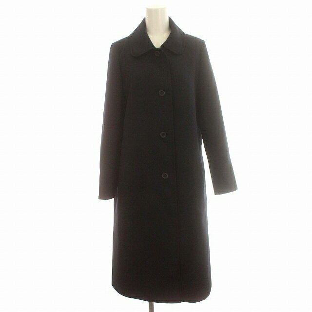 【中古】レステラ LESTERA ステンカラーコート ロング コート 40 M ネイビー 紺 /☆G レディース 【ベクトル 古着】 250123表記サイズ40/M相当実寸サイズ肩幅：37cm　身幅：45cm　袖丈：56cm　着丈：100c...