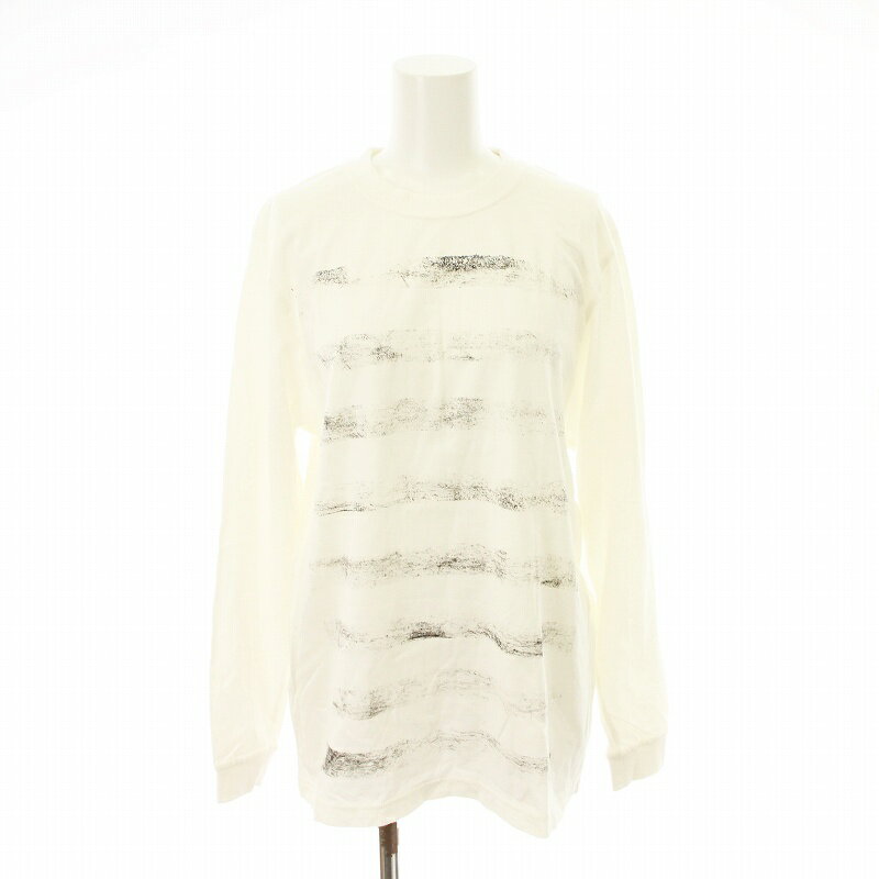 【中古】オーセン AUTHEN Tシャツ カットソー 長袖 総柄 F 白 /MM レディース 【ベクトル 古着】 250413表記サイズF実寸サイズ肩幅：約41cm　身幅：約46cm　袖丈：約53cm　着丈：約65cm　　素材綿色白 ホワイ...