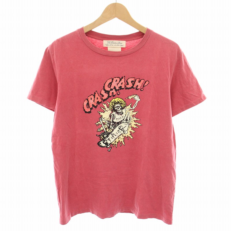 【中古】レミレリーフ REMI RELIEF クラッシュスカル CRASH scull なるしすとすけいたー Tシャツ カットソー クルーネック 半袖 L ピンク /YT メンズ 【ベクトル 古着】 250425ブランドレミレリーフ REM...