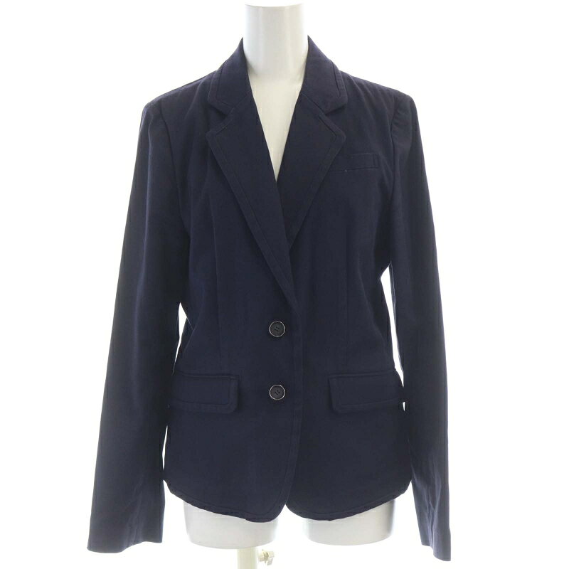 【中古】ランバン LANVIN テーラードジャケット シングル アウター 38 紺 ネイビー VLV683117 /RO レディース 【ベクトル 古着】 250619ブランドランバン LANVIN表記サイズ38実寸サイズ肩幅：約36cm　身...