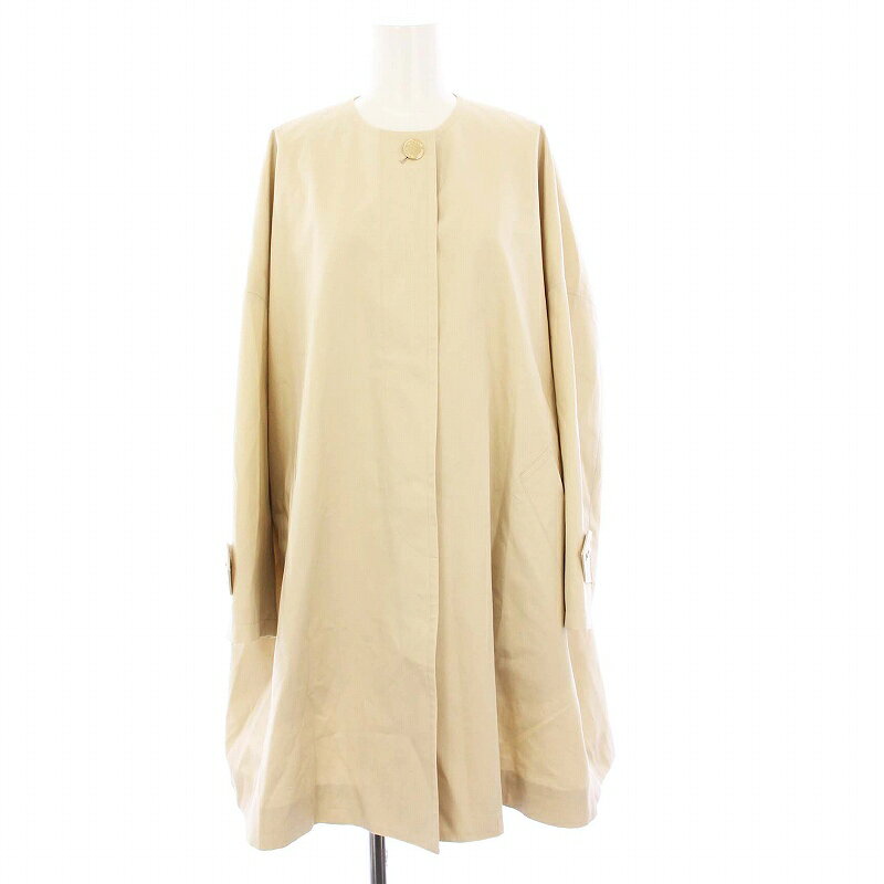 【中古】マッキントッシュ ロンドン MACKINTOSH LONDON 24SS ROSLEY ウエザーコットンノーカラーコート アウター ハーフ丈 38 ベージュ G5A24-004-40 /KH レディース 【ベクトル 古着】 2507...