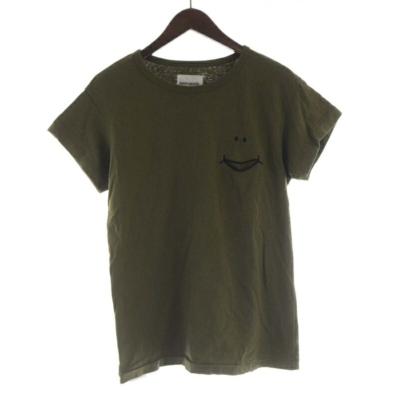 【中古】マーカウェア MARKA WARE Tシャツ カットソー クルーネック 半袖 2 カーキ ASTD-30CS01B /RO メンズ 【ベクトル 古着】 250722ブランドマーカウェア MARKA WARE表記サイズ2実寸サイズ肩幅...