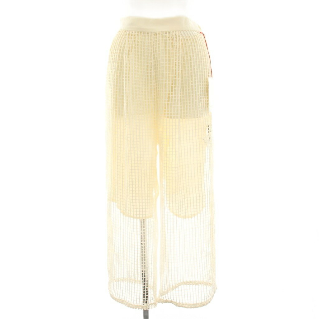 【中古】未使用品 メゾンスペシャル MAISON SPECIAL スクエアメッシュレースワイドパンツ シアー イージー 38 アイボリー 21221465403 /HN レディース 【ベクトル 古着】 250818ブランドメゾンスペシャル ...