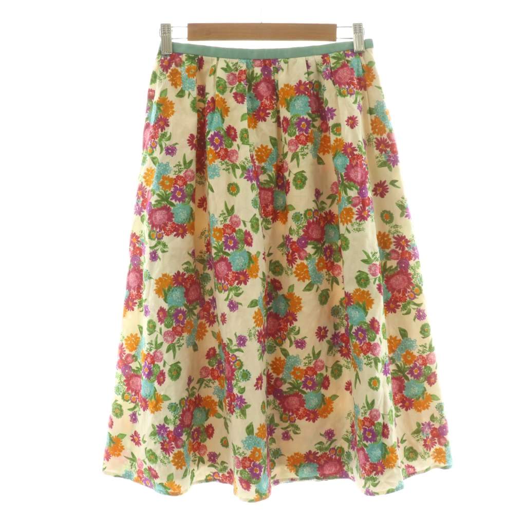 【中古】ホコモモラ JOCOMOMOLA フレアスカート ロング 花柄 40 マルチカラー GJHFG-51178 /NQ レディース 【ベクトル 古着】 250819ブランドホコモモラ JOCOMOMOLA表記サイズ40実寸サイズウエスト...