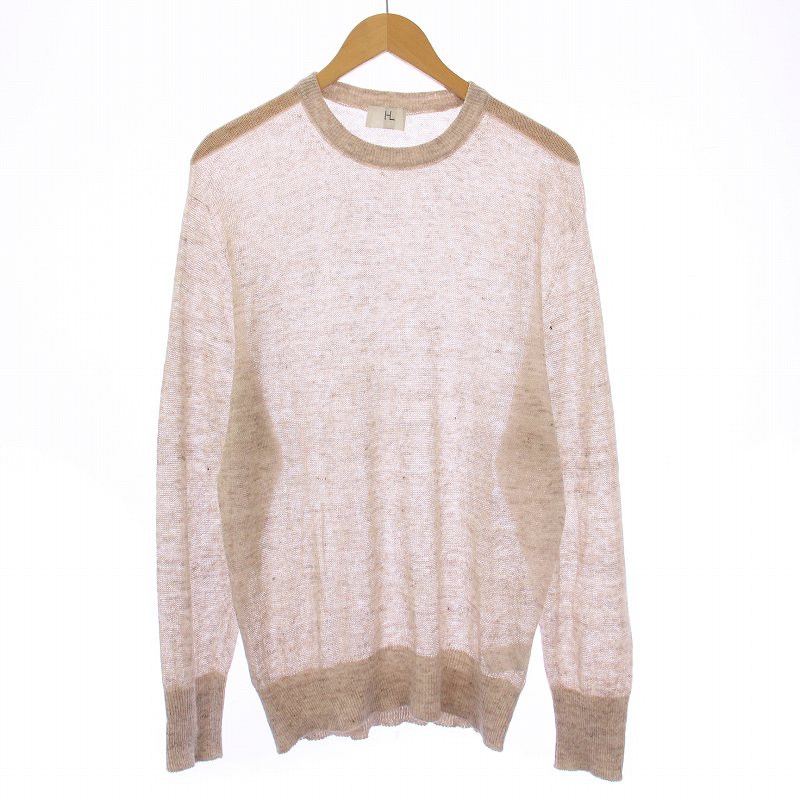 【中古】ヘリル HERILL 25SS Linen WG Pullover リネンホールガーメントプルオーバー サマーニット 長袖 クルーネック ストレッチ 無地 2 ベージュ 25-080-HL-8190-10 /BB メンズ 【ベクトル...