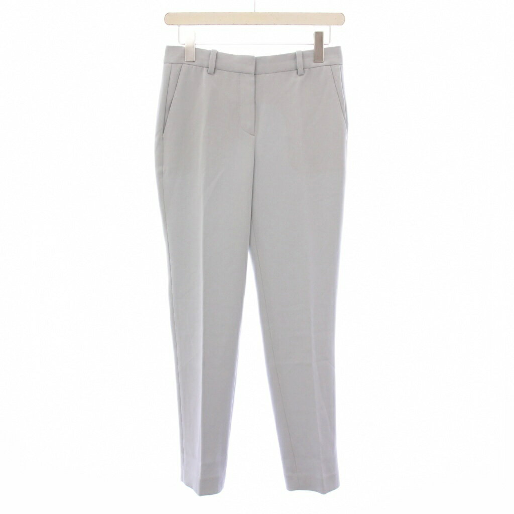 【中古】セオリー Theory Admiral Crepe Relax Straight Pant J アドミラルクレープリラックスストレートパンツJ スラックス ジップフライ ストレッチ 00 水色 ライトブルー /BB レディース 【ベ...
