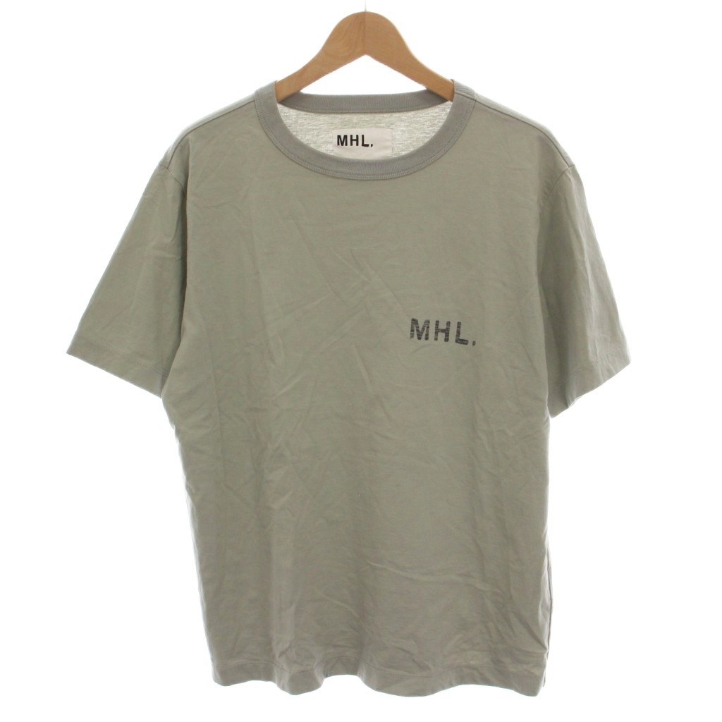 【中古】マーガレットハウエル MHL. 25SS FADED PRINTED COTTON JERSEY Tシャツ カットソー 半袖 M 薄緑 グレー 596-5166515 /YM メンズ 【ベクトル 古着】 250829ブランドマーガレ...