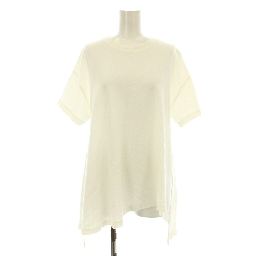 【中古】ラグ&ボーン RAG&BONE カットソー Tシャツ 半袖 クルーネック アシンメトリー XS 白 ホワイト R1-W13001 /KU レディース 【ベクトル 古着】 250908ブランドラグ&ボーン RAG&BONE表記サイズX...