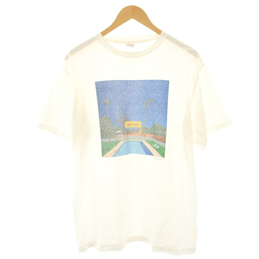 【中古】スタンダード カリフォルニア STANDARD CALIFORNIA × HIROSHI NAGAI×SD Art T 20th Tシャツ カットソー プリント 半袖 L 白 ホワイト /HN メンズ 【ベクトル 古着】 25090...
