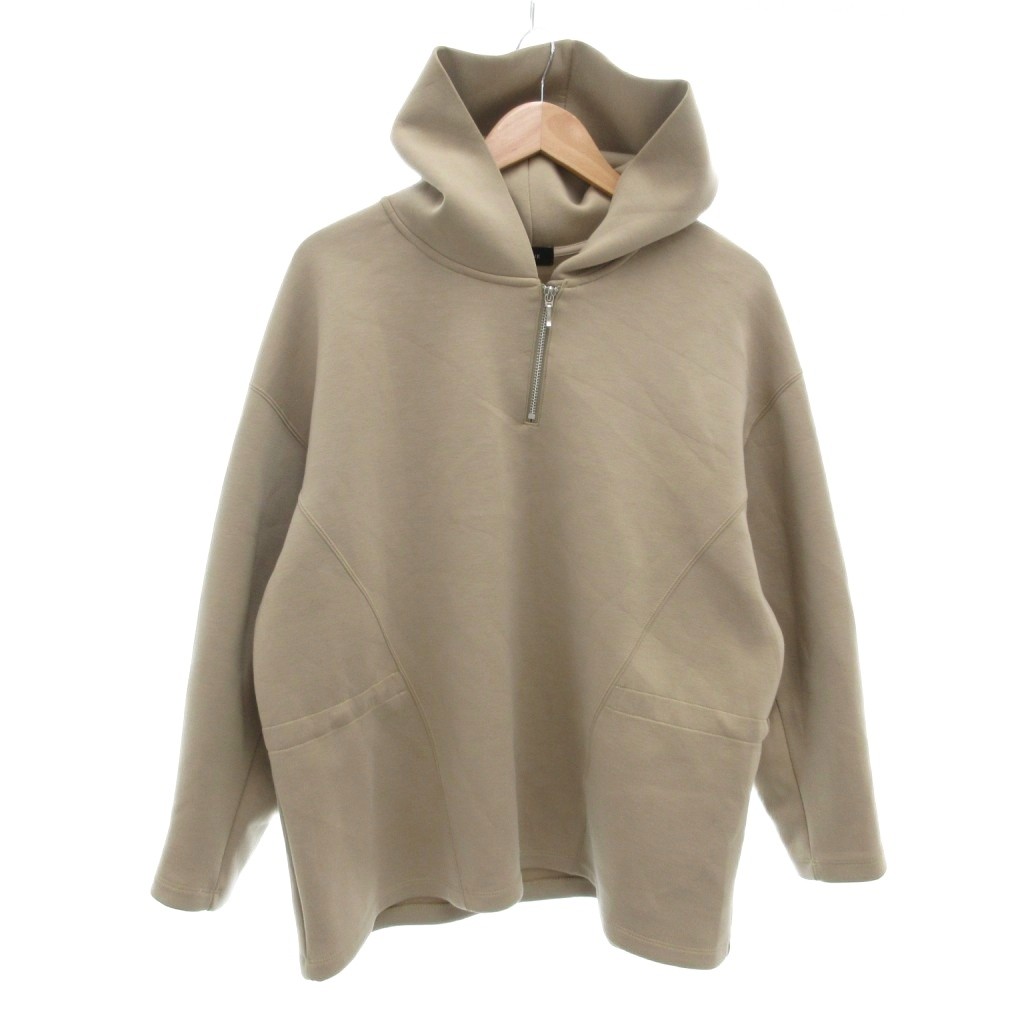 【中古】ナイン NINE ハーフジップパーカー フーディー スウェット F ベージュ /KR レディース 【ベクトル 古着】 251125ブランドナイン NINE表記サイズF実寸サイズ身幅：61cm　着丈：70cm　ゆき丈：69cm　　素材...