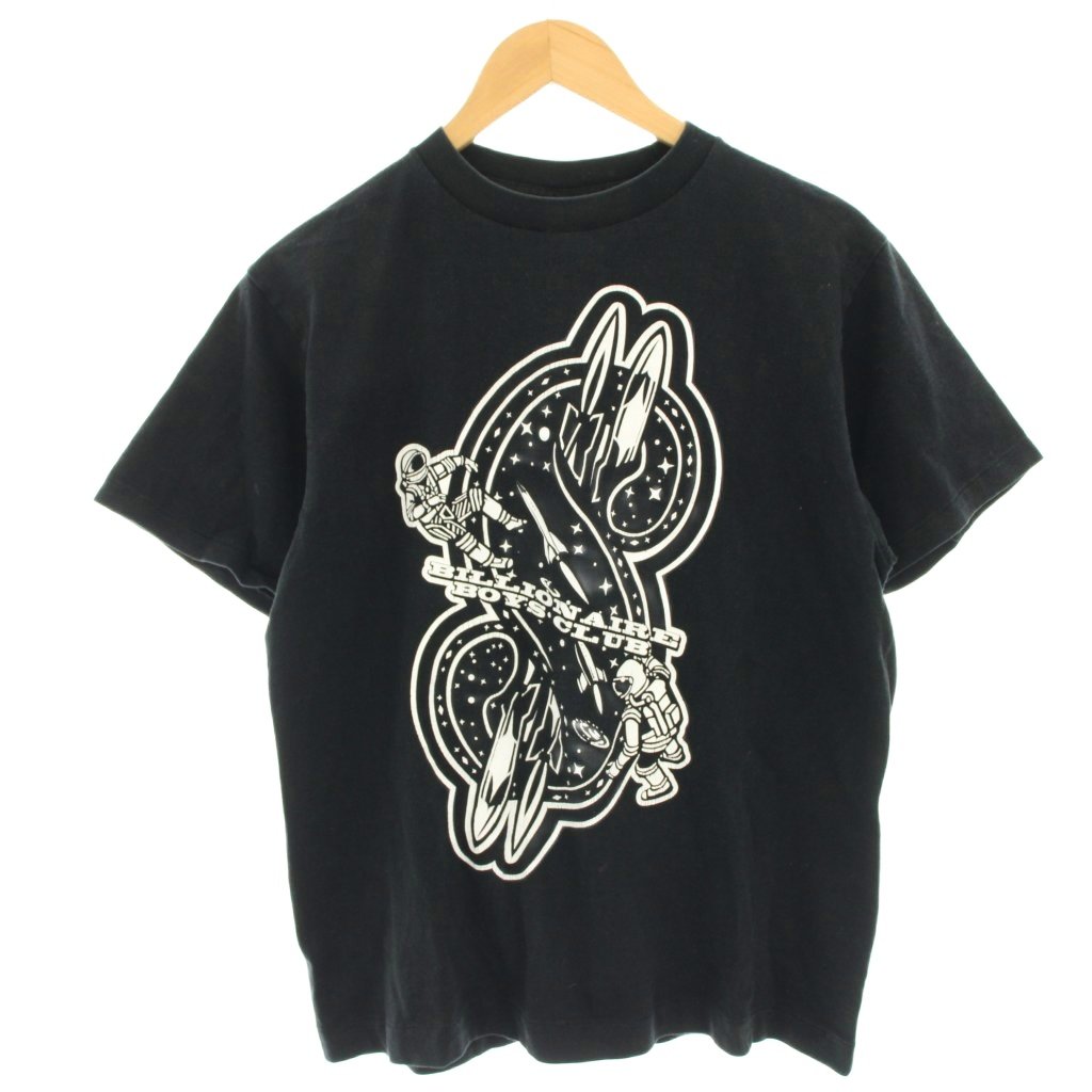 【中古】ビリオネアボーイズクラブ BILLIONAIRE BOYS CLUB Tシャツ カットソー グラフィックプリント 半袖 M 黒 ブラック /HN メンズ 【ベクトル 古着】 250926表記サイズM実寸サイズ肩幅：44cm　身幅：4...