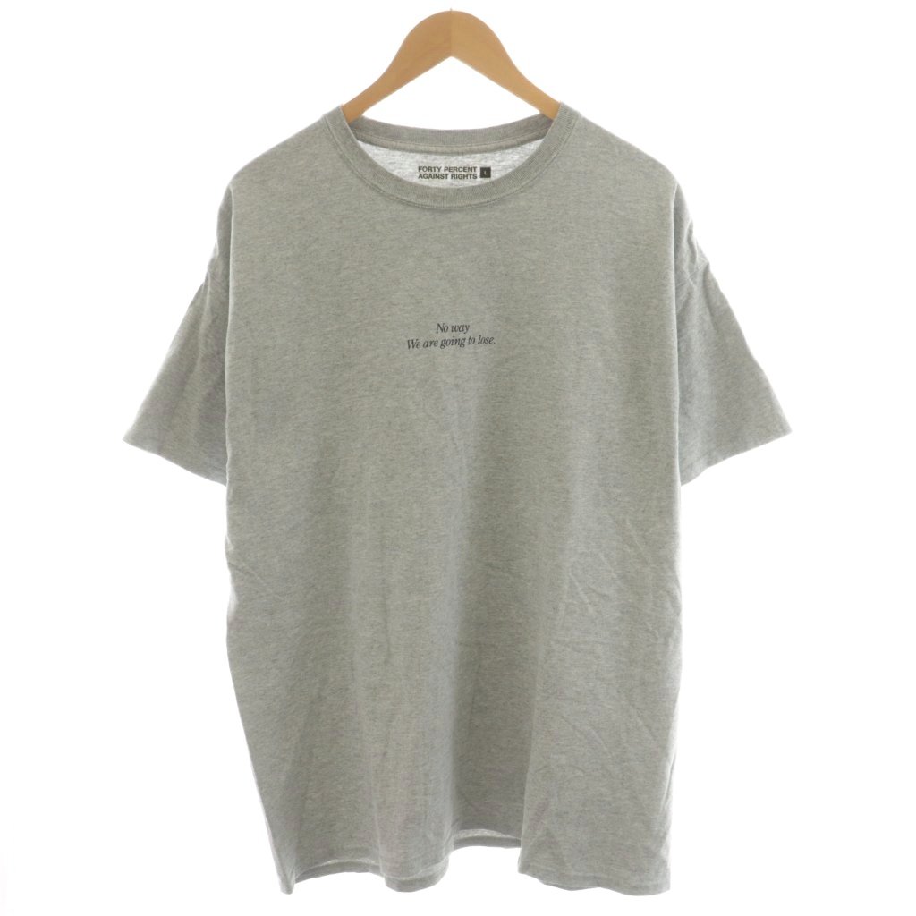 【中古】フォーティーパーセント FORTY PERCENTS Tシャツ カットソー 半袖 ロゴ No way We are going to lose L グレー /AN33 メンズ 【ベクトル 古着】 251023ブランドフォーティーパー...