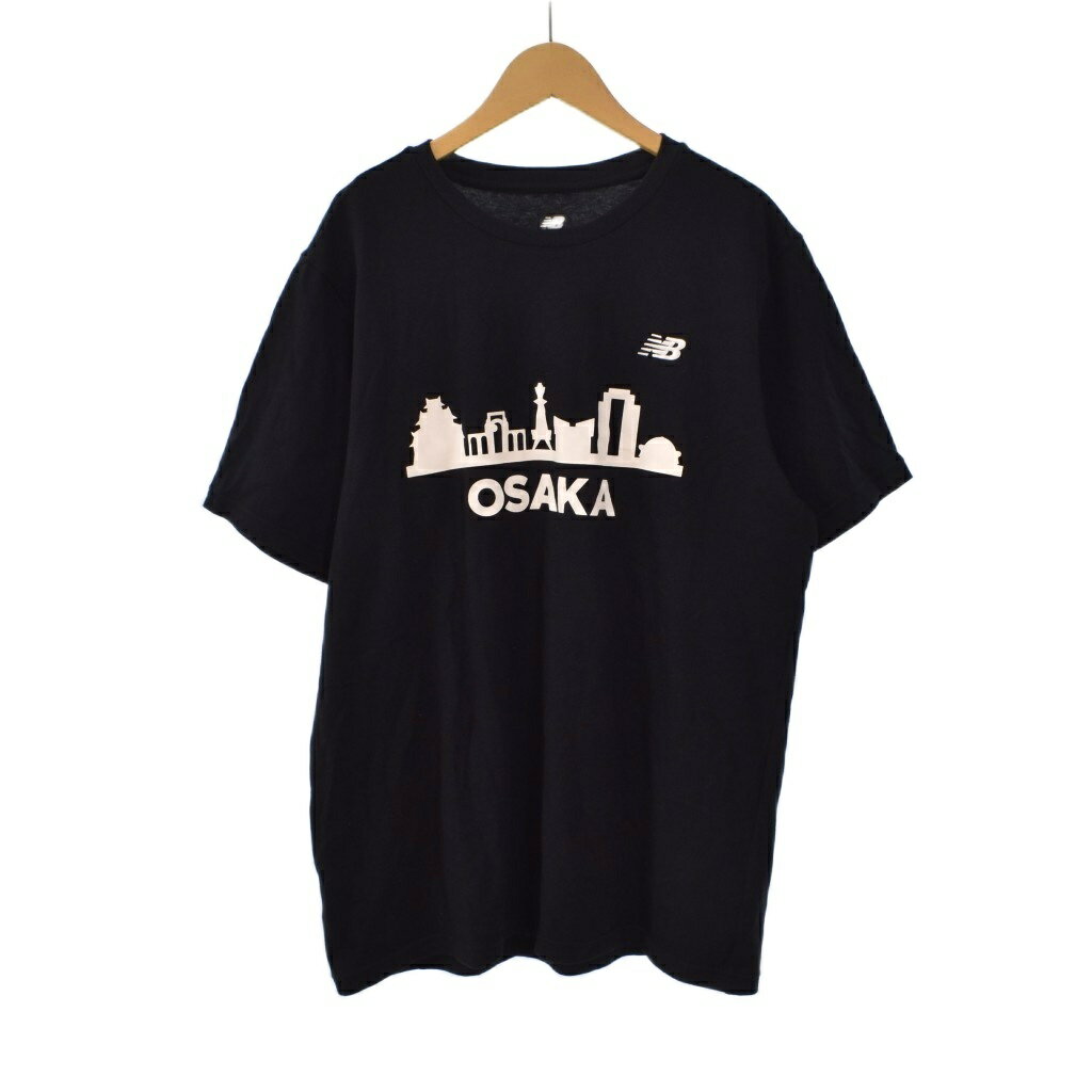 【中古】ニューバランス NEW BALANCE OSAKA プリント Tシャツ 半袖 XL 黒 ブラック ■FF メンズ 【ベクトル 古着】 260110ブランドニューバランス NEW BALANCE表記サイズXL実寸サイズ肩幅：43.5c...