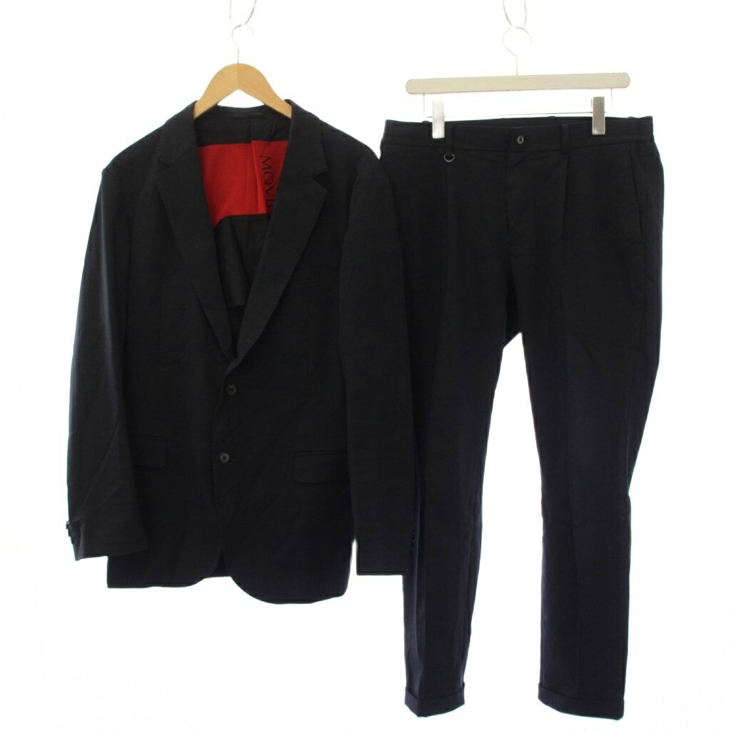 【中古】モーヴ MOVB Duplex Cotton Jersey スーツ テーラードジャケット パンツ スラックス 50 黒 JK-013PR PT-032PR /JP メンズ 【ベクトル 古着】 260423表記サイズ50実寸サイズジャ...