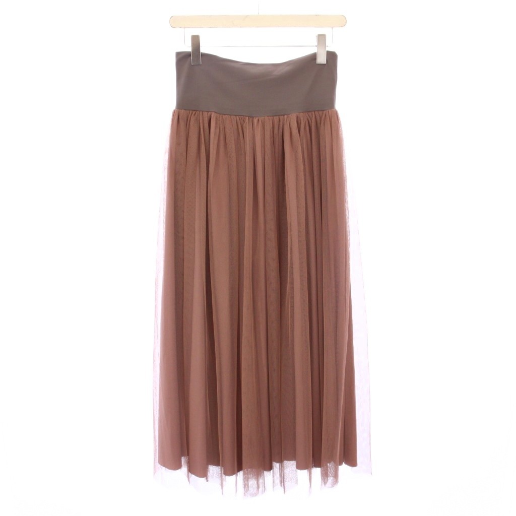 【中古】ダンスキン DANSKIN TULLE GATHERED SKIRT チュールギャザードスカート フレア イージー ミモレ ロング L ピンク DA421151 /BB レディース 【ベクトル 古着】 251020表記サイズL実寸サ...