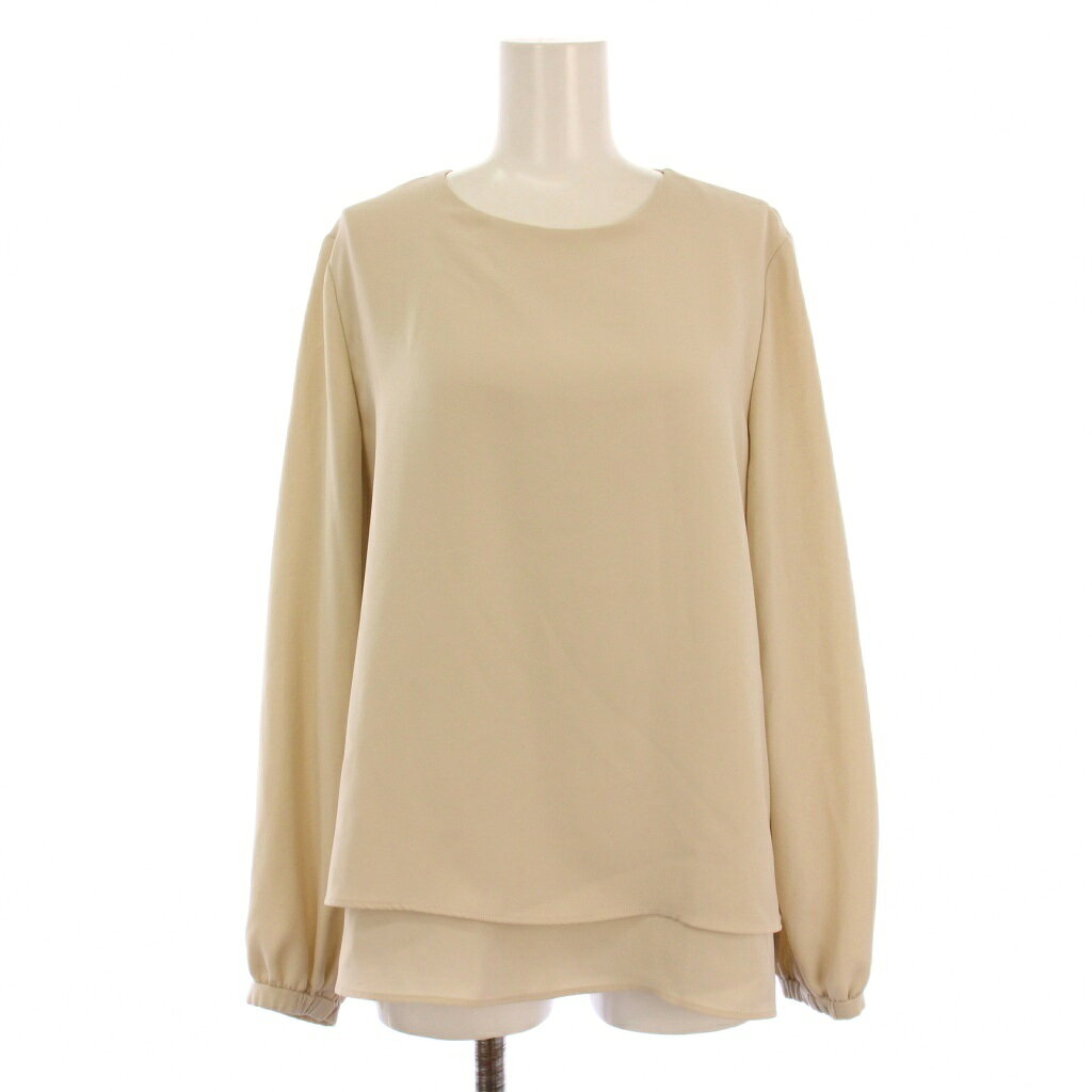 【中古】セオリーリュクス theory luxe 23AW MARVINE ELIDA3 シャツ ブラウス 長袖 クルーネック 40 ベージュ 03-3308245 /BM レディース 【ベクトル 古着】 251023ブランドセオリーリュク...